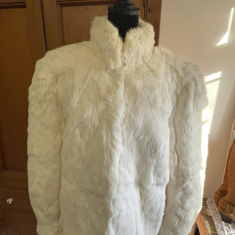 White Rabbit Fur Coat - Gem